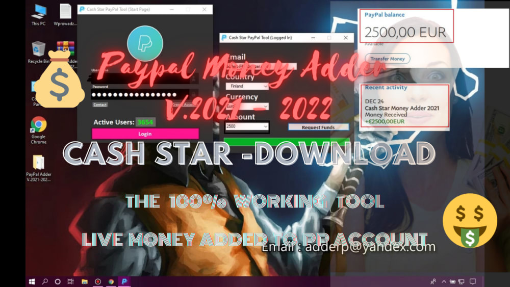 PAYPAL MONEY ADDER V2022 - CASH STAR MONEY ADDER VERSION - DOWNLOAD NOW ...